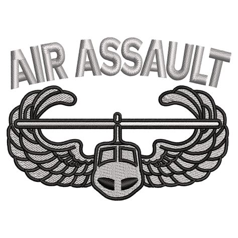 Us Army Air Assualt Badge Logo Army Digitized Embroidery Design