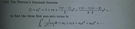 Solved Use Newton S Binomial Theorem U Ru Chegg