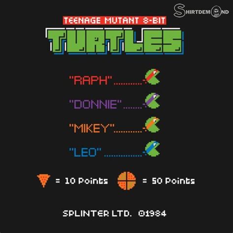 Teenage Mutant Ninja Turtles Shirt Teenage Mutant 8 Bit Turtles Clothes For Chill People