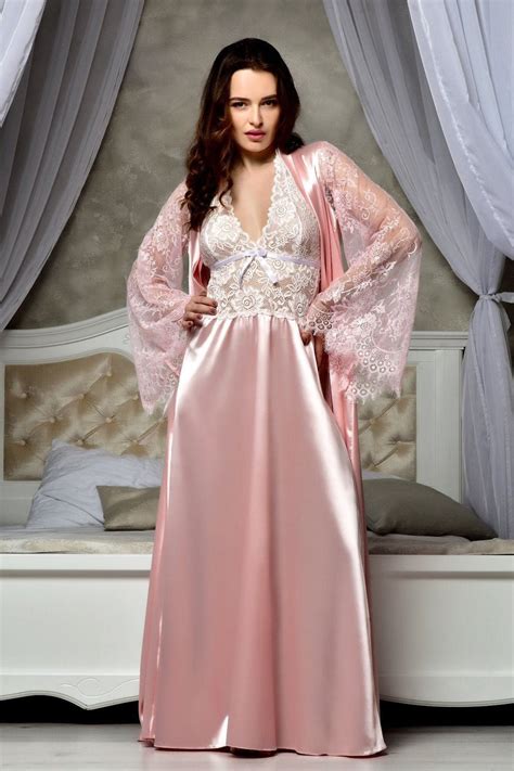 Satin Peignoir Set Collection Marrysol Shop