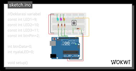 Contoh Program Wokwi ESP STM Arduino Simulator