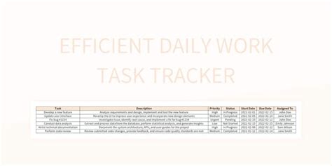 Free Task Tracker Templates For Google Sheets And Microsoft Excel Slidesdocs