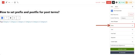 How To Set Prefix And Postfix For Post Terms