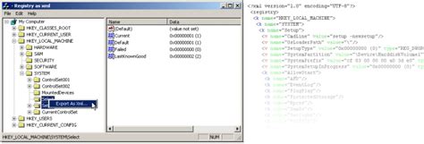 Importexport Registry Sections As Xml