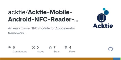 Github Acktie Acktie Mobile Android Nfc Reader Writer An Easy To Use Nfc Module For