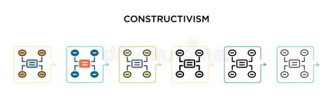 Constructivism Icon In Different Style Vector Illustration Two Colored