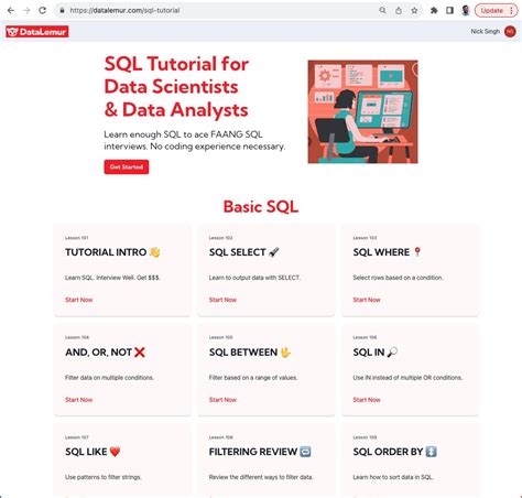Learn SQL In Days For FREE With These Amazing Resources Be Sure To Bookmark This Day