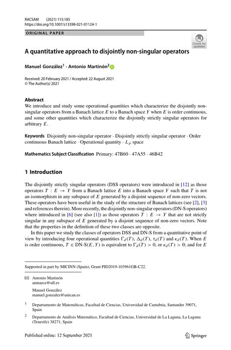 Pdf A Quantitative Approach To Disjointly Non Singular Operators
