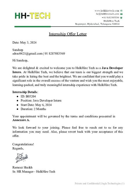 Sandeep Rao On Linkedin Java Developer Intern Hulkhire Tech Internship • May 2024 Present 1