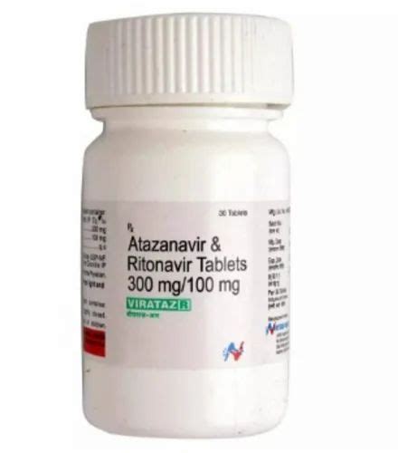 Virataz R Atazanavir Ritonavir Tablets Treatment Treatment Of Hiv At ₹ 2000 Bottle In Kolhapur