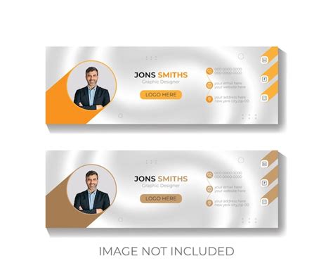 기업 이메일 서명 템플릿 디자인 프리미엄 벡터