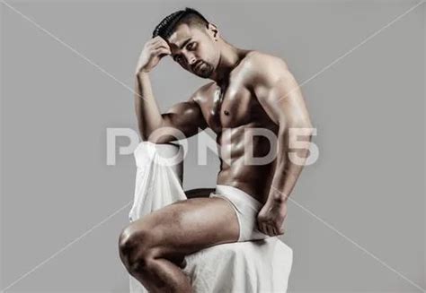 Sexy Male Model Body Nude Torso Sexy Naked Man Seductive Gay Muscular Stock Image 197252131