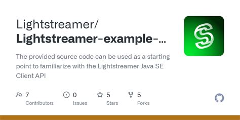 GitHub Lightstreamer Lightstreamer Example Quickstart Client Java The Provided Source Code