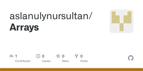 GitHub Aslanulynursultan Arrays