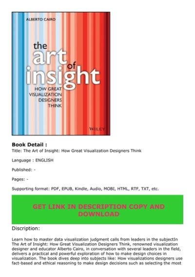 full download pdf the art of insight how great visualization