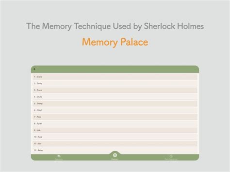 Sherlock Holmes Memory Technique