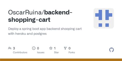GitHub OscarRuina Backend Shopping Cart Deploy A Spring Boot App Backend Shooping Cart With