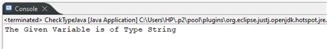 How To Check Variable Type In Java