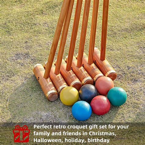 Pointyard 35 Six Player Croquet Set Deluxe [annatto Retro Style