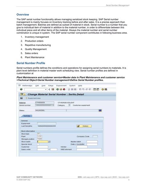 Sap Serial Number Management Pdf