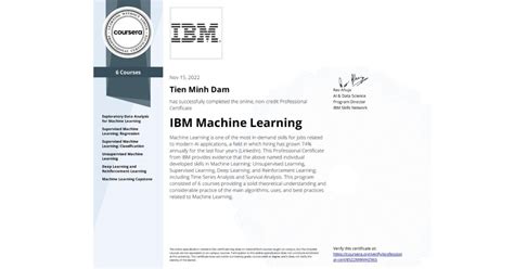 Ibm Machine Learning Professional Certificate Busy Certified Educational Services