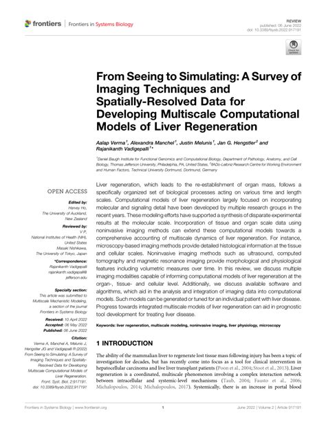 Pdf From Seeing To Simulating A Survey Of Imaging Techniques And