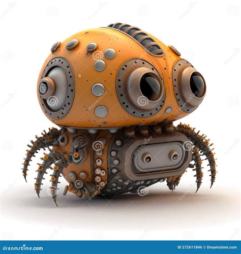 Tiny Worm Robot Generative Ai Stock Illustration Illustration Of