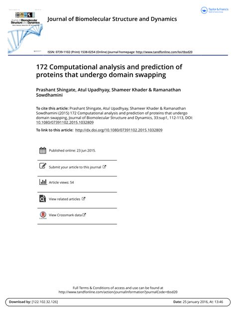 Pdf Computational Analysis And Prediction Of Proteins That Undergo