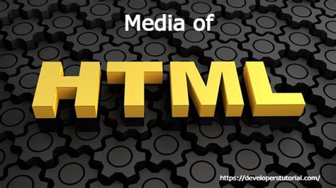 Html Media Rdeveloperstutorial