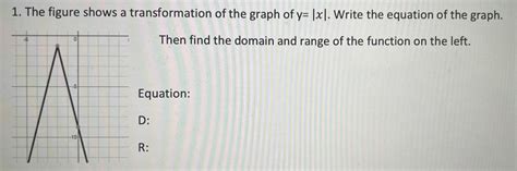 [answered] 1 The Figure Shows A Transformation Of The Graph Of Y X Kunduz
