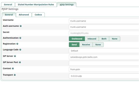 freepbx how to create a sip trunk with twilio solve devops