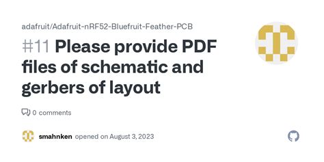 Please Provide Pdf Files Of Schematic And Gerbers Of Layout · Issue 11