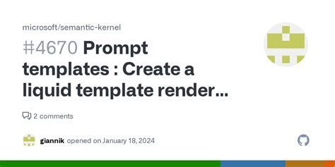 prompt templates create a liquid template renderer alternative to