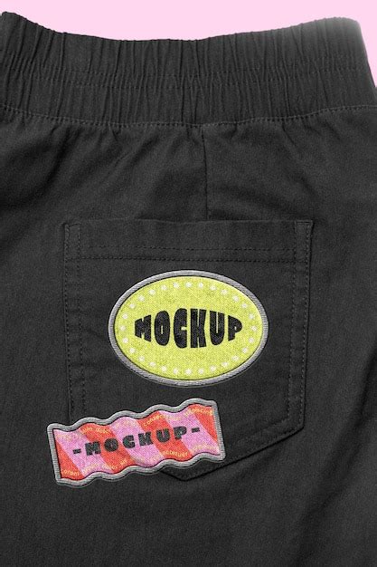 Premium Psd Clothing Patch Mockup Design