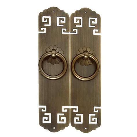 Chinese Vintage Style Antique Brass Pull Handle Knobs