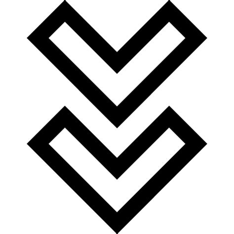 Chevron Double Down Icon 2 Download Free