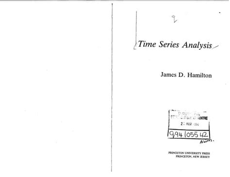 Hamilton 1994 Time Series Analysis Pdf