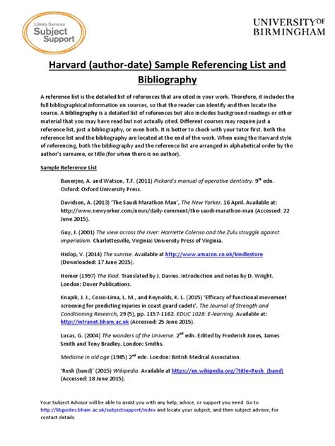 Harvard Referencing Examples And Guide Pdf Bibliography Books
