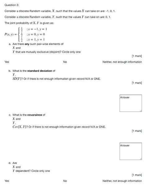 solved question 3 consider a discrete random variable x