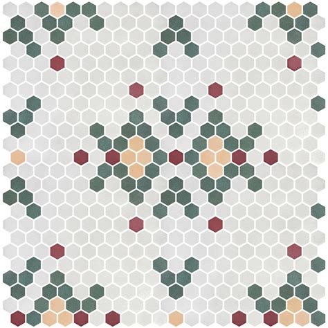 Hex Pattern 20 Mosaico Vítreo De Onix