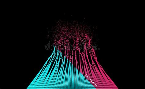 Abstract Art Array With Dynamic Emitted Particles Water Splash