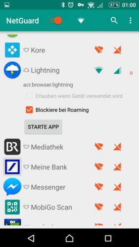 Android Firewall NetGuard Kostenlos Open Source Und Braucht Kein Root Linux Und Ich
