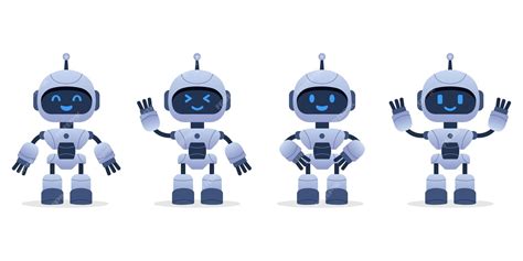 Premium Vector Robot Chat Bot Neural Network Ai Servers And Robots Technology Set Of Cute