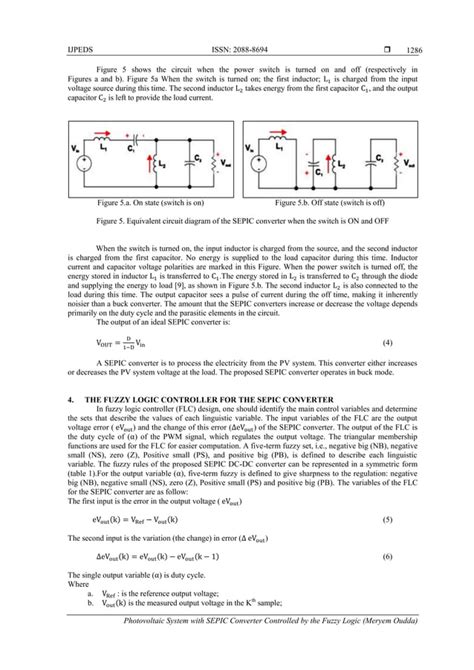 Photovoltaic System With Sepic Converter Controlled By The Fuzzy Logic Pdf