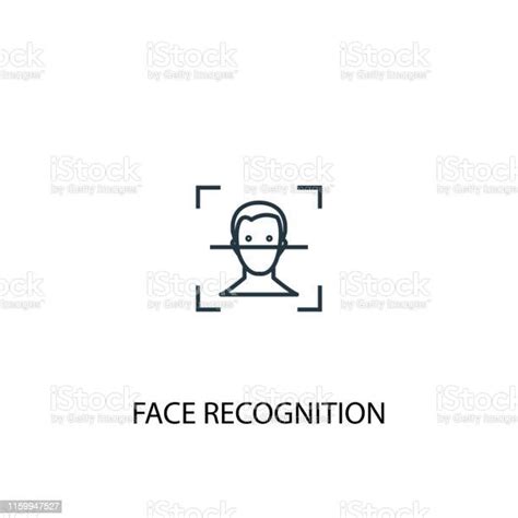 Face Recognition Concept Line Icon Simple Element Illustration Face