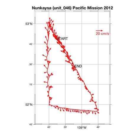 41 Mission Map Of Dfo Pacific Region Ocean Gliders Canada