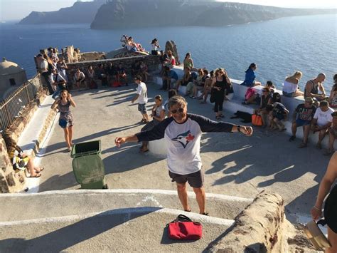 Oia Santorini Getting Ready To Watch The Famous Sunset John