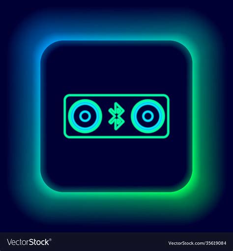 Glowing Neon Line Bluetooth Connected Icon Vector Image