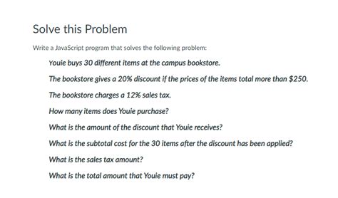 Javascript Objectives In This Assignment You