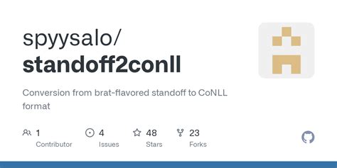 Github Spyysalostandoff2conll Conversion From Brat Flavored Standoff To Conll Format